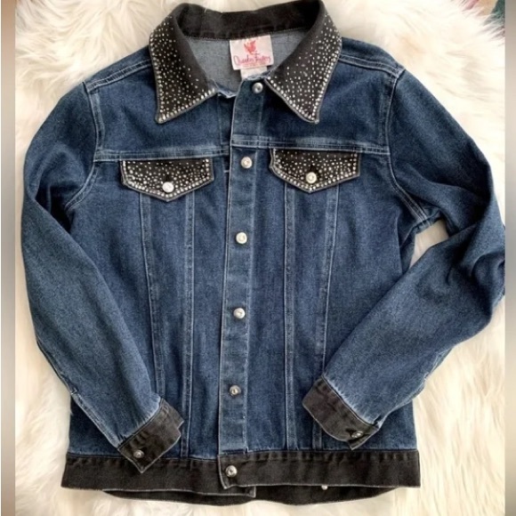 Charlie Paige | Jackets & Coats | Charlie Paige Dark Blue Denim Jacket ...